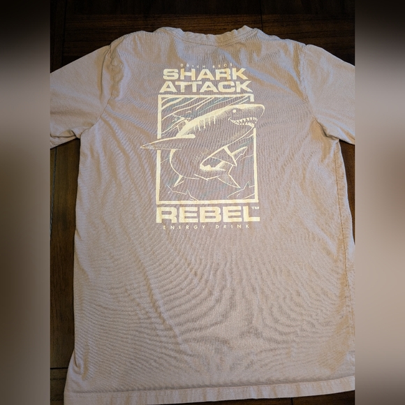 Dutch Bros | Shirts | Dutch Bros Tan Short Sleeve Tee Shark Attack ...